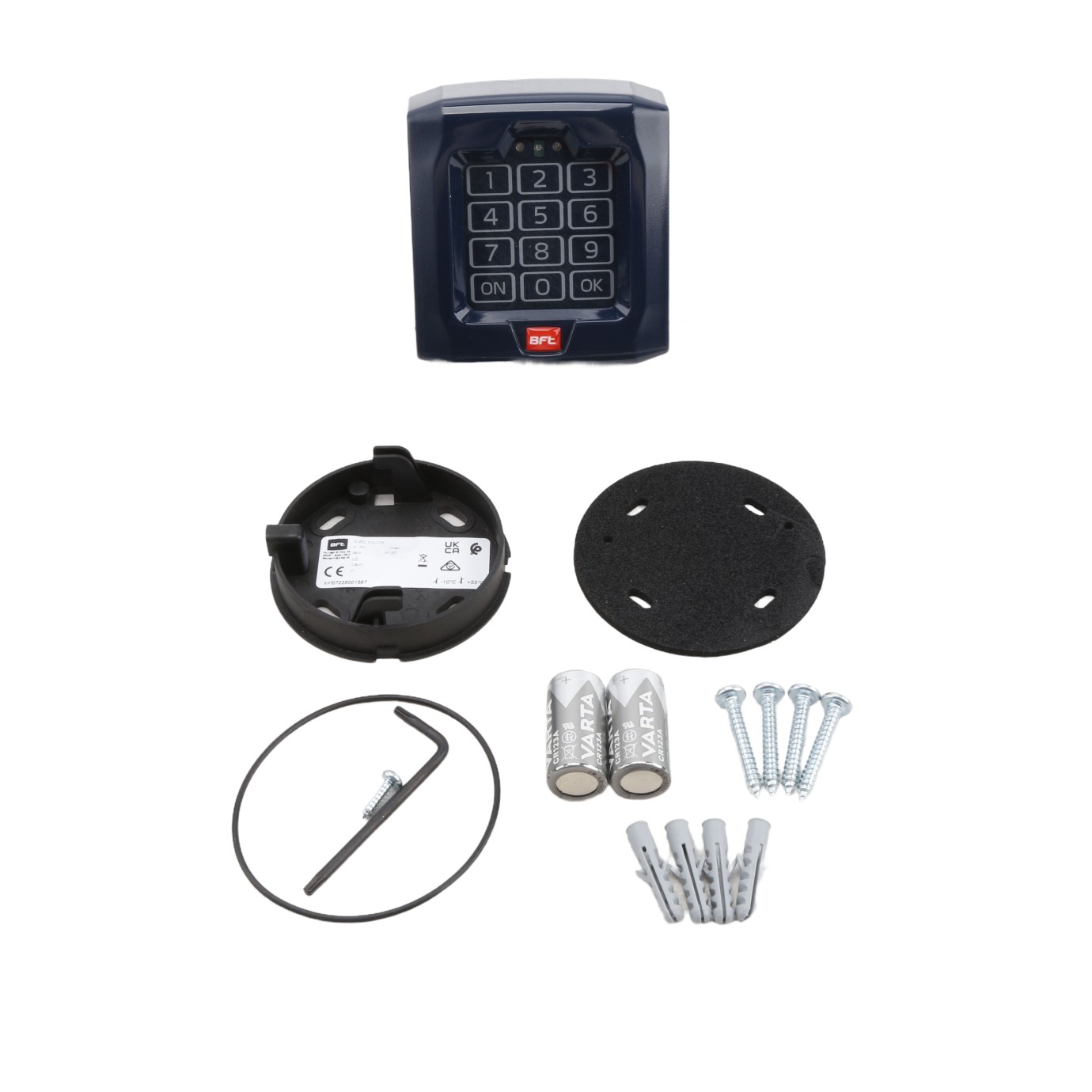 BFT Qb-Touch Backlit Wireless Digital Keypad - P121024 | BFT Gate Openers