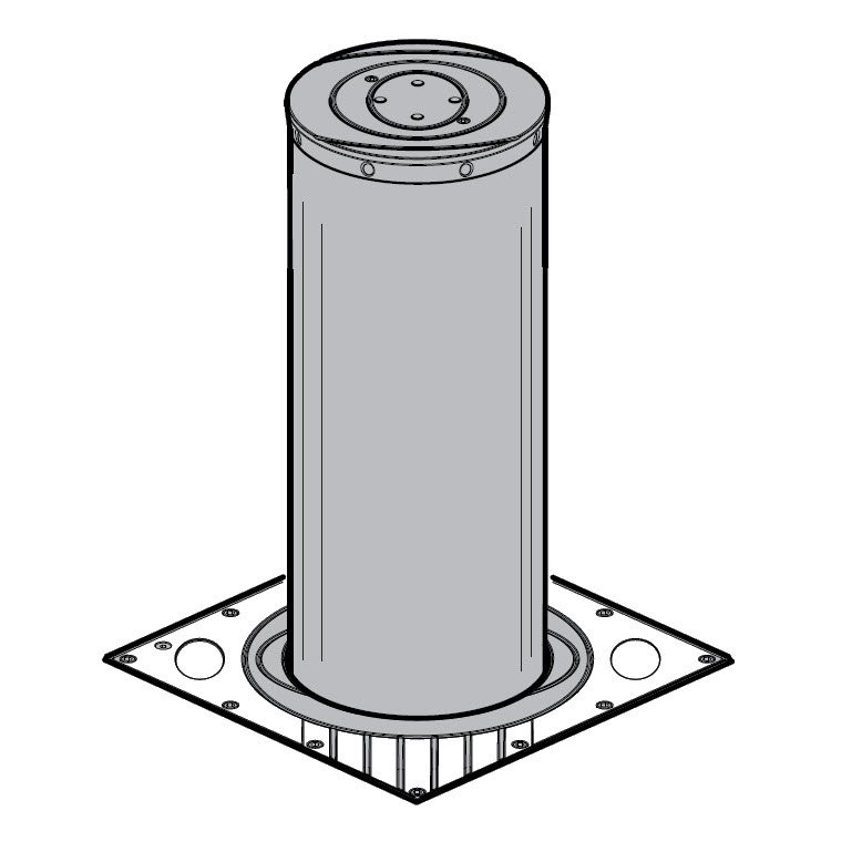BFT Pillar B Series Hydraulic Bollard 275/600.C L Bollard - Painted ...