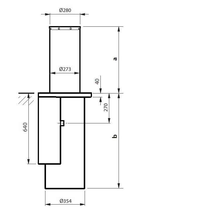 BFT Pillar B Series Hydraulic Bollard 275/600.C L Bollard - Painted ...
